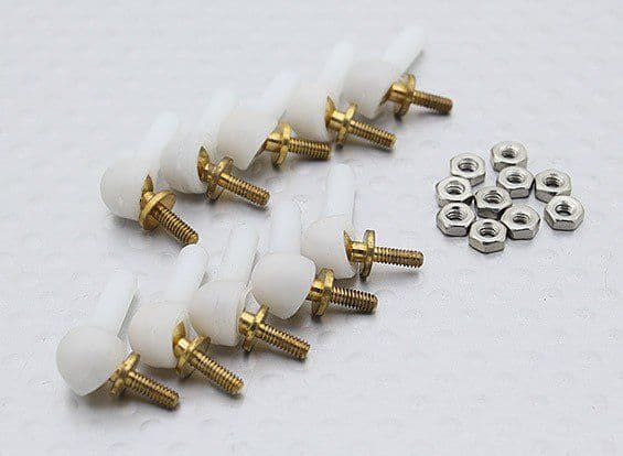 Ball Joint- Brass Ball Link for 2mm Rods 10pcs/bag