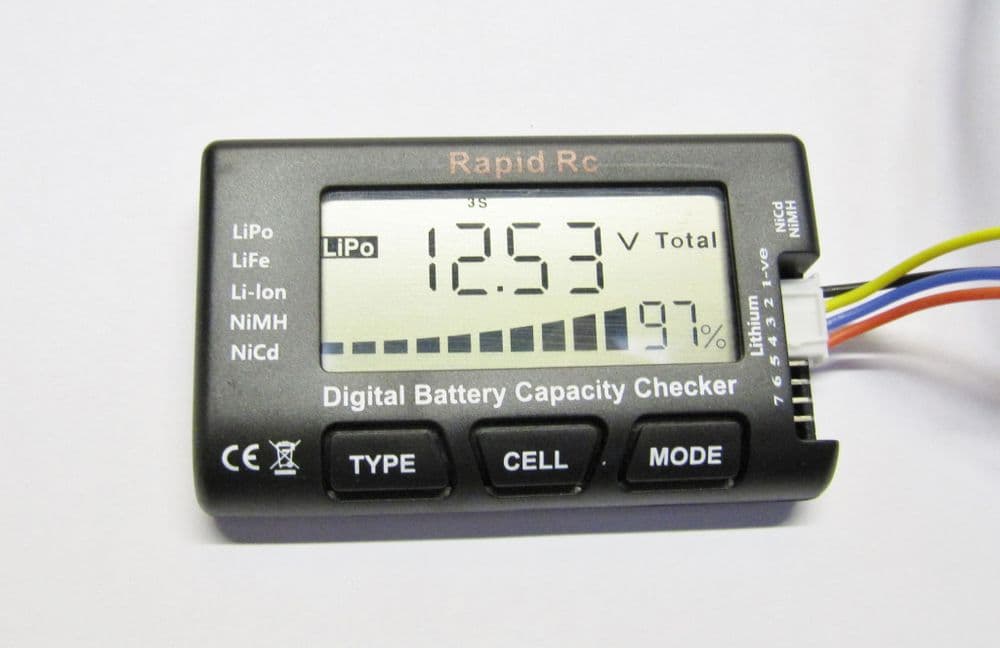 Cellmeter-8 Lipo/Life/Li-ion/Nimh/Nicd Digital Battery Checker