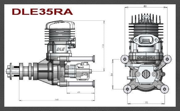 DLE-35RA Two-Stroke Petrol Engine
