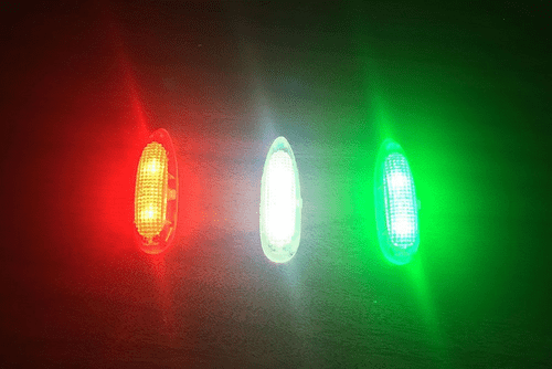 EASY LIGHT V2 Self Contained LED Flashing Light Set w/Battery Red/Green ...