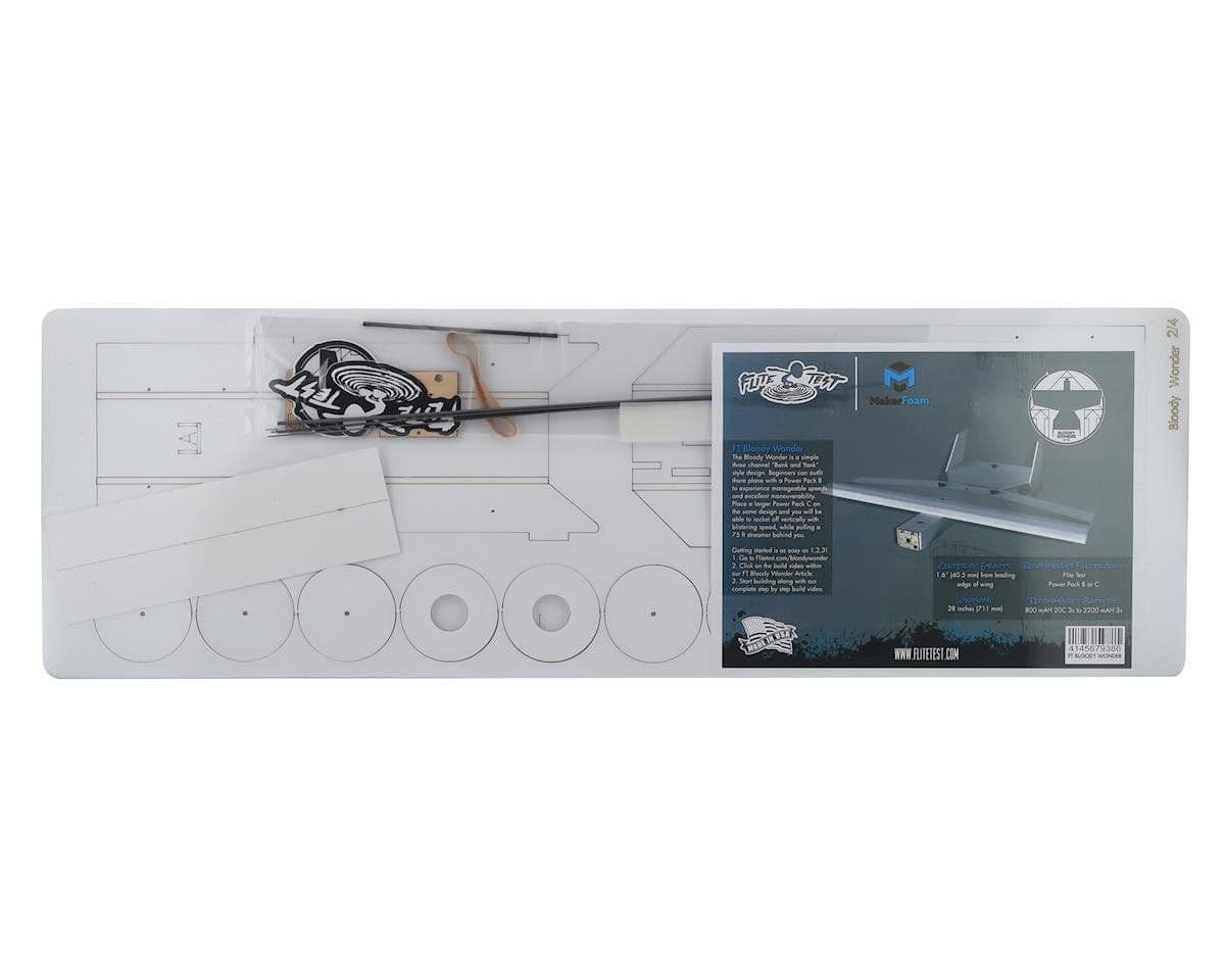 Flite Test Bloody Wonder Speed Build "Maker Foam" Electric Airplane Kit ...