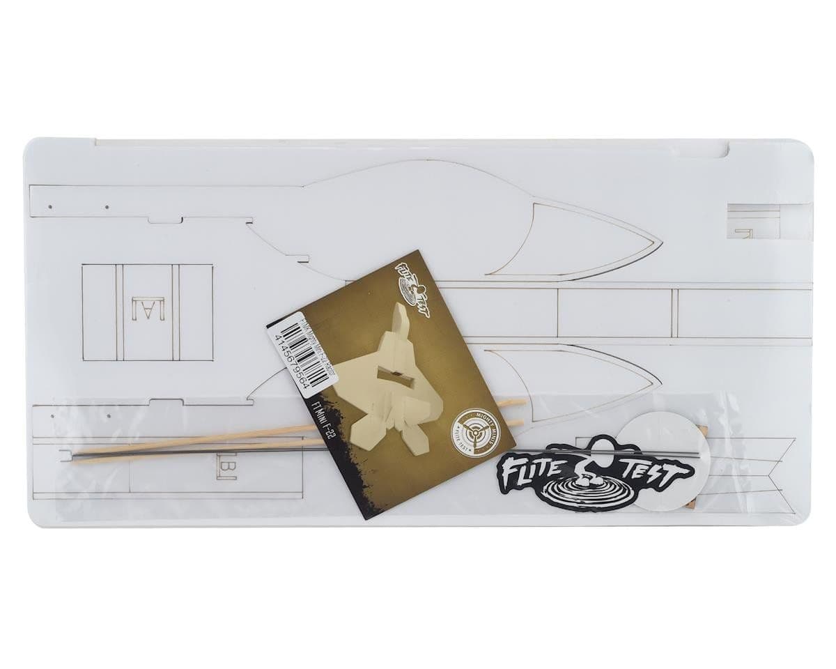Flite Test Mini F-22 Raptor "Maker Foam" Electric Airplane Kit 508mm