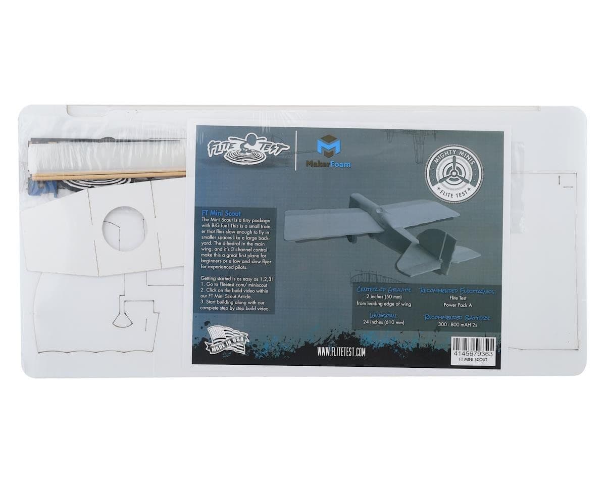 Flite Test Mini Scout Speed Build "Maker Foam" Electric Airplane Kit 609mm