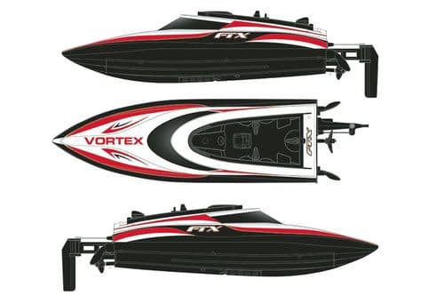 FTX Black Vortex High Speed R/C Race Boat FTX0701