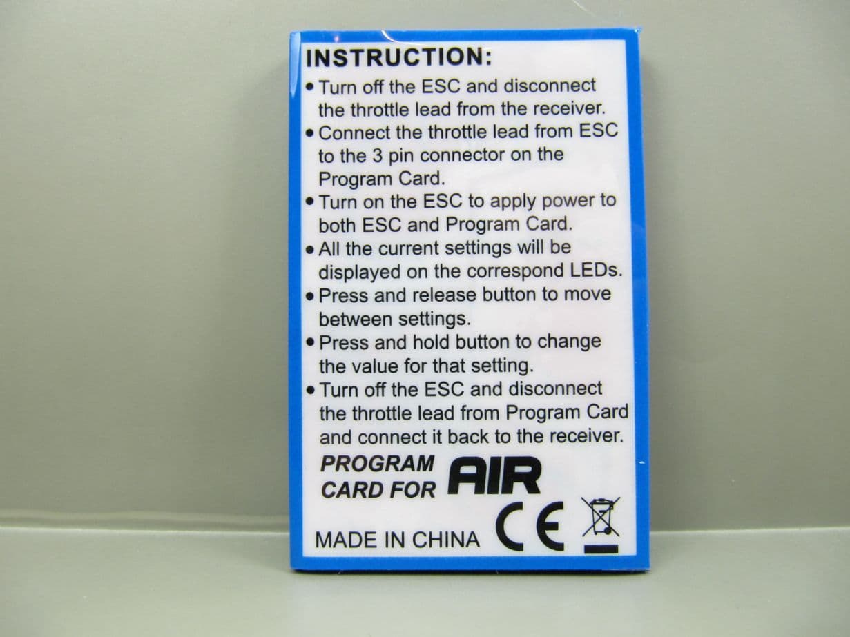 H-King Air ESC Programming Card