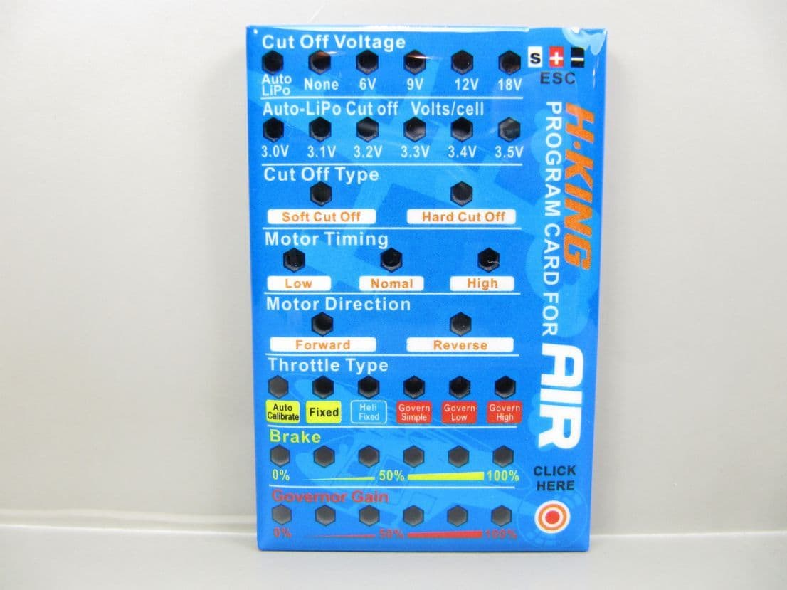 H-King Air ESC Programming Card