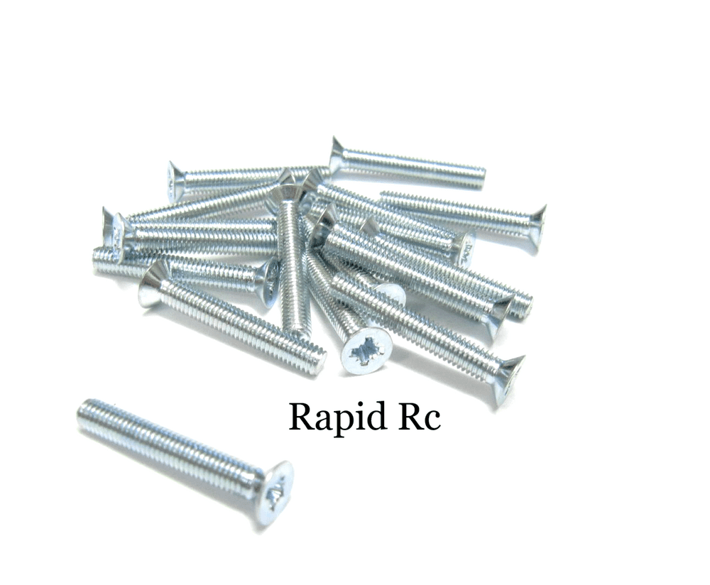M3x20mm Countersunk Pozi Machine Screw Bright Zinc