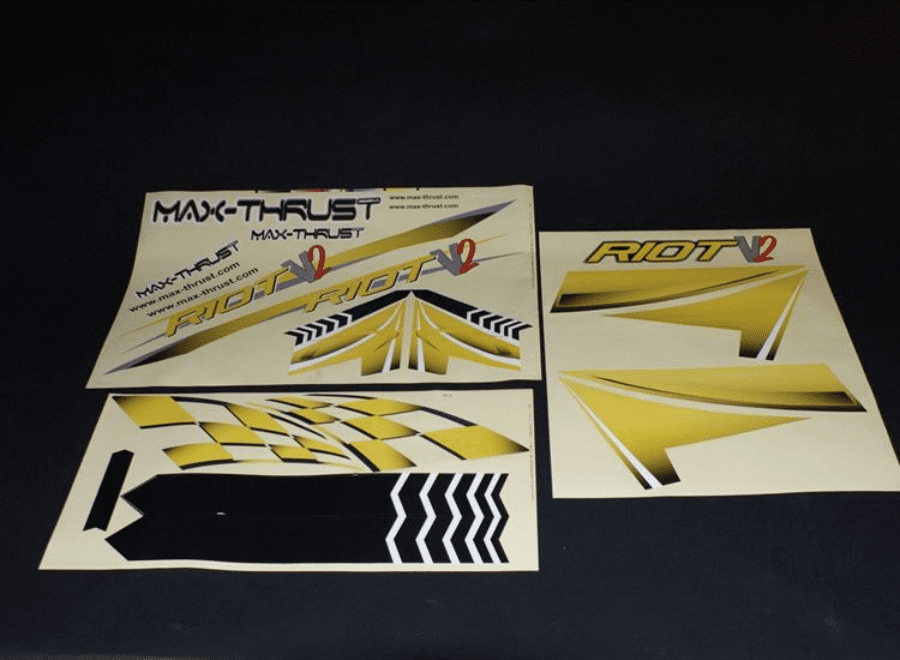MAX THRUST RIOT DECAL SHEET YELLOW
