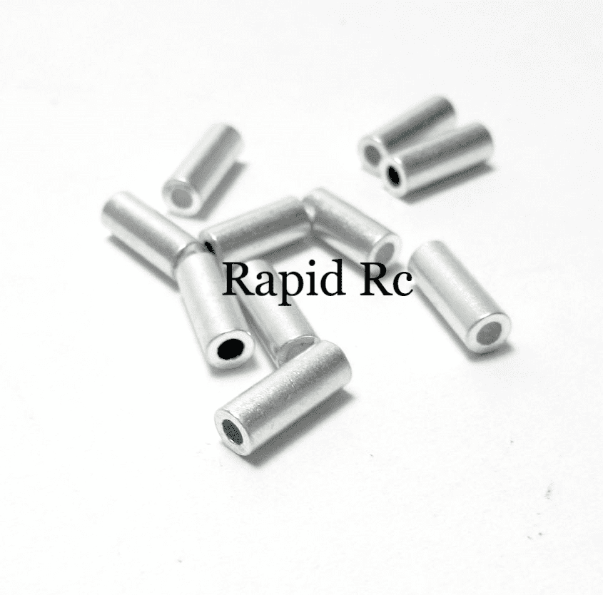 Medium Aluminium Crimping Tube for Pull/Pull Wire 10pc