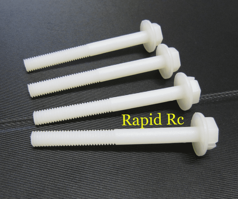 Nylon Screws - Flat Headed wing Bolts M6x75mm White