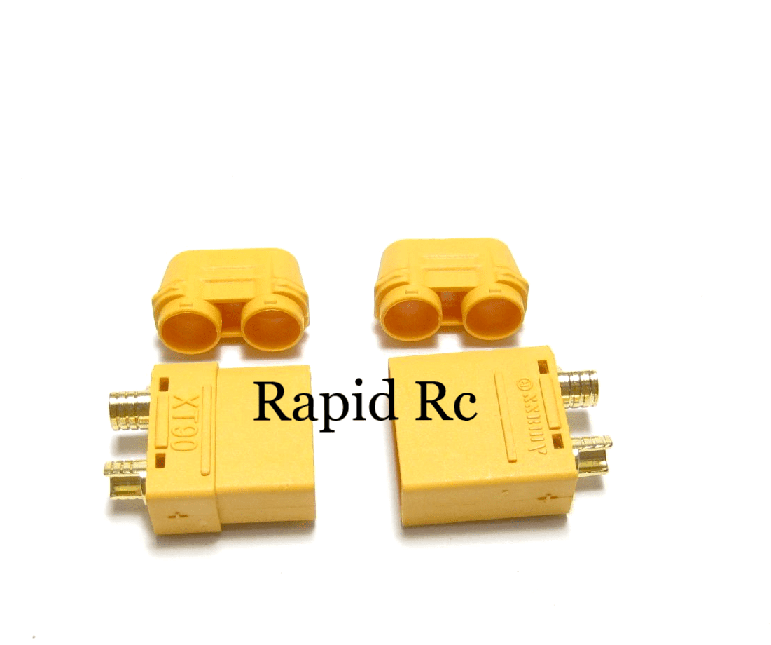 Nylon XT90 Connectors Male / Female With End Cap 1 Set Yellow