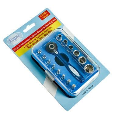 Professional Ratchet Socket and Hex Key Set