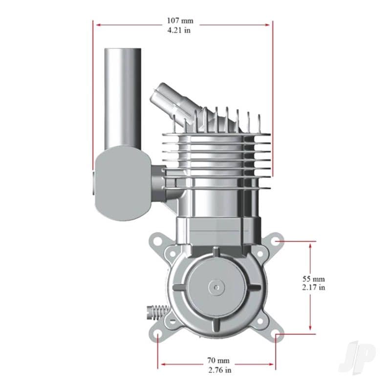 RCGF Stinger 35cc Single Cylinder Side Exhaust 2-Stroke Petrol Engine