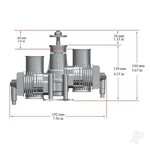 RCGF Stinger Engines 30cc Twin Cylinder 2-Stroke Petrol Engine