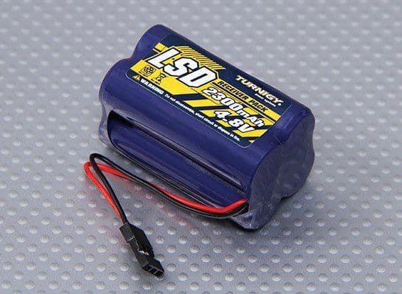 Receiver Battery Pack 2300mAh 4 8v NiMH Square