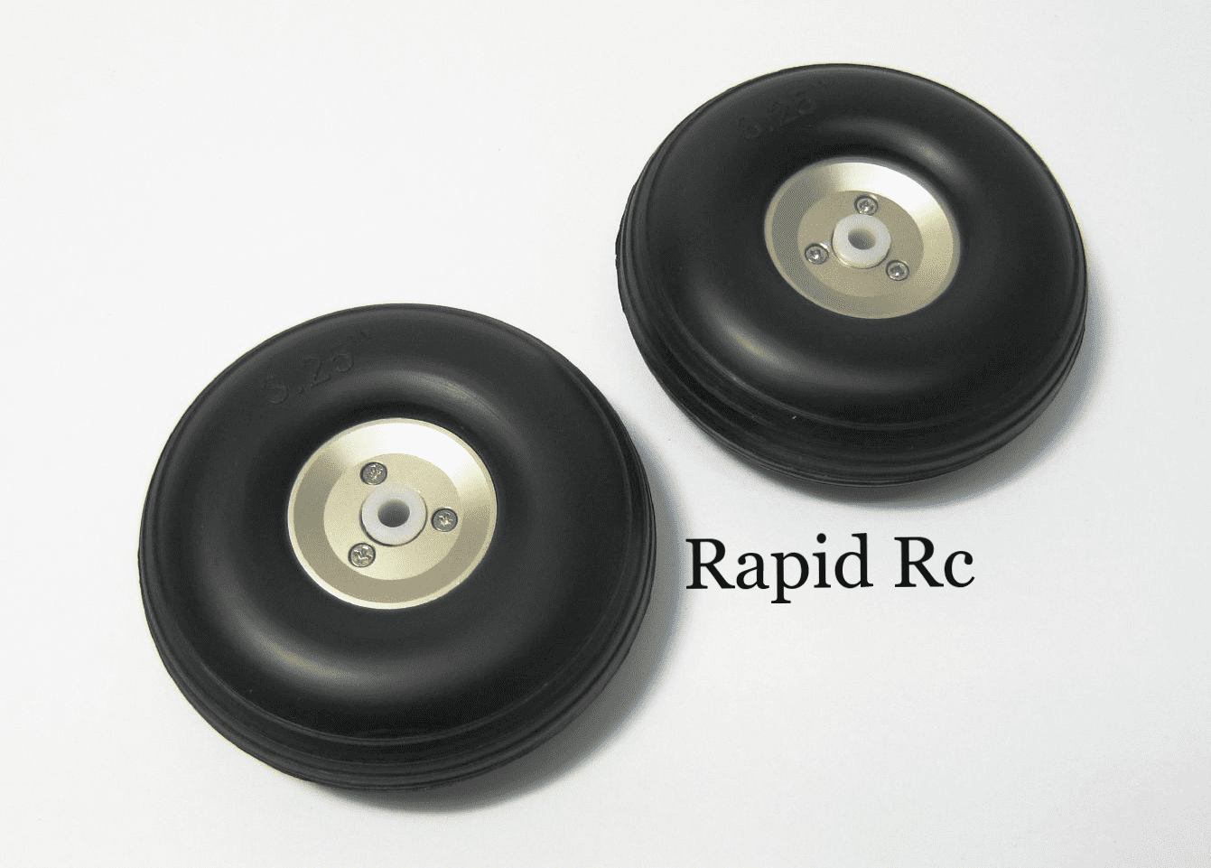 Scale Alloy Hub Rubber Wheel 3 0" / 117 mm 2pc
