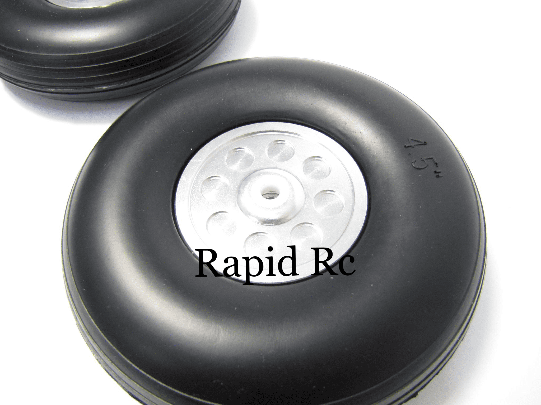 Scale Alloy Hub Rubber Wheel 4 0" / 100 mm 2pc Pepper pot Style