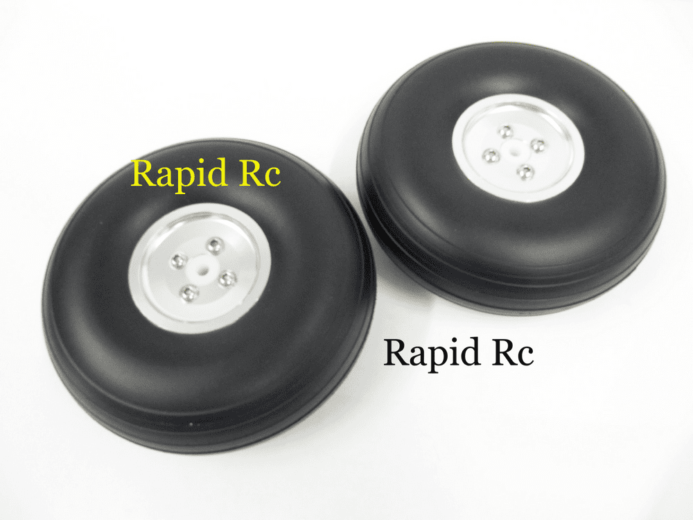 Scale Alloy Hub Rubber Wheel 5" / 127 mm 2pc