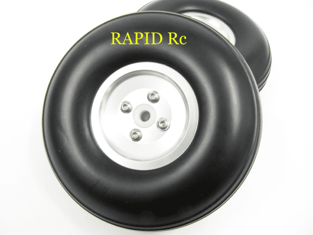 Scale Alloy Hub Rubber Wheel 6" / 150 mm 2pc