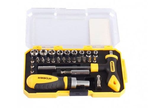 Screwdriver and Socket Set with Compact Carry Case