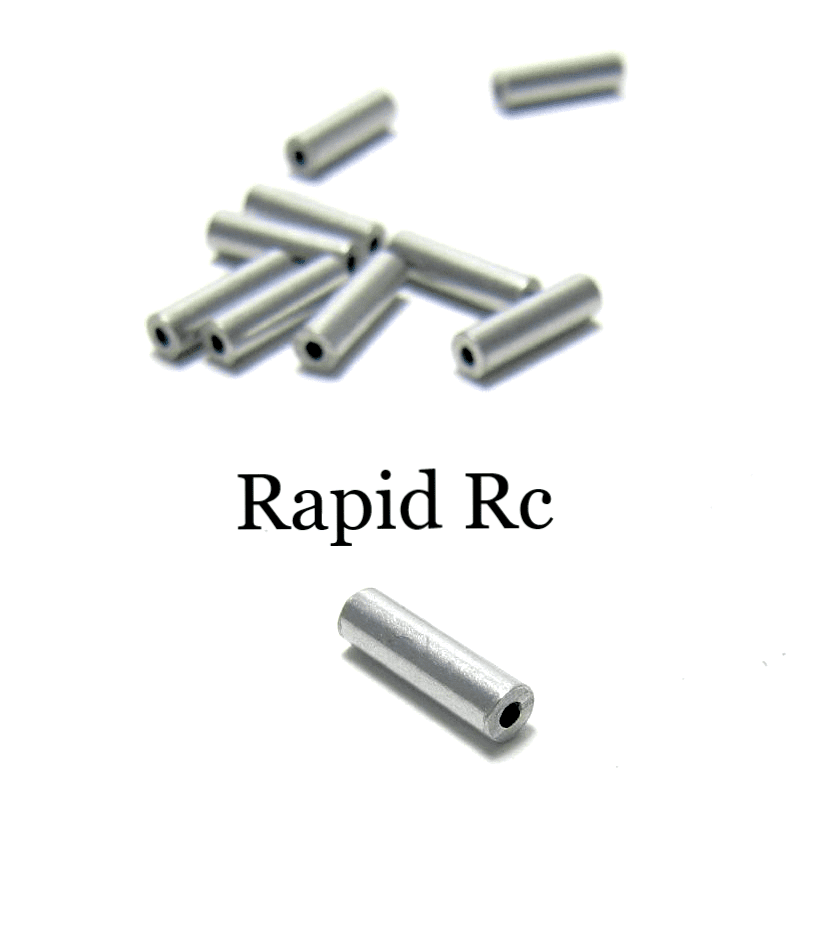 Small Aluminium Crimping Tube for Pull/Pull Wire 10pc