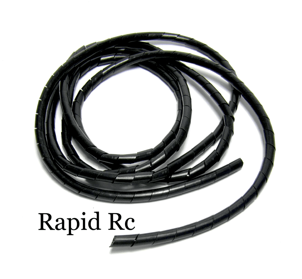 Spiral Wrap Tube ID 5mm / OD 6mm Black - 2m