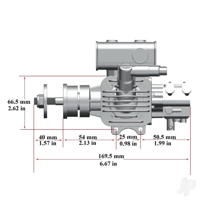 Stinger 26cc Single Cylinder Side Exhaust 2-Stroke Petrol Engine