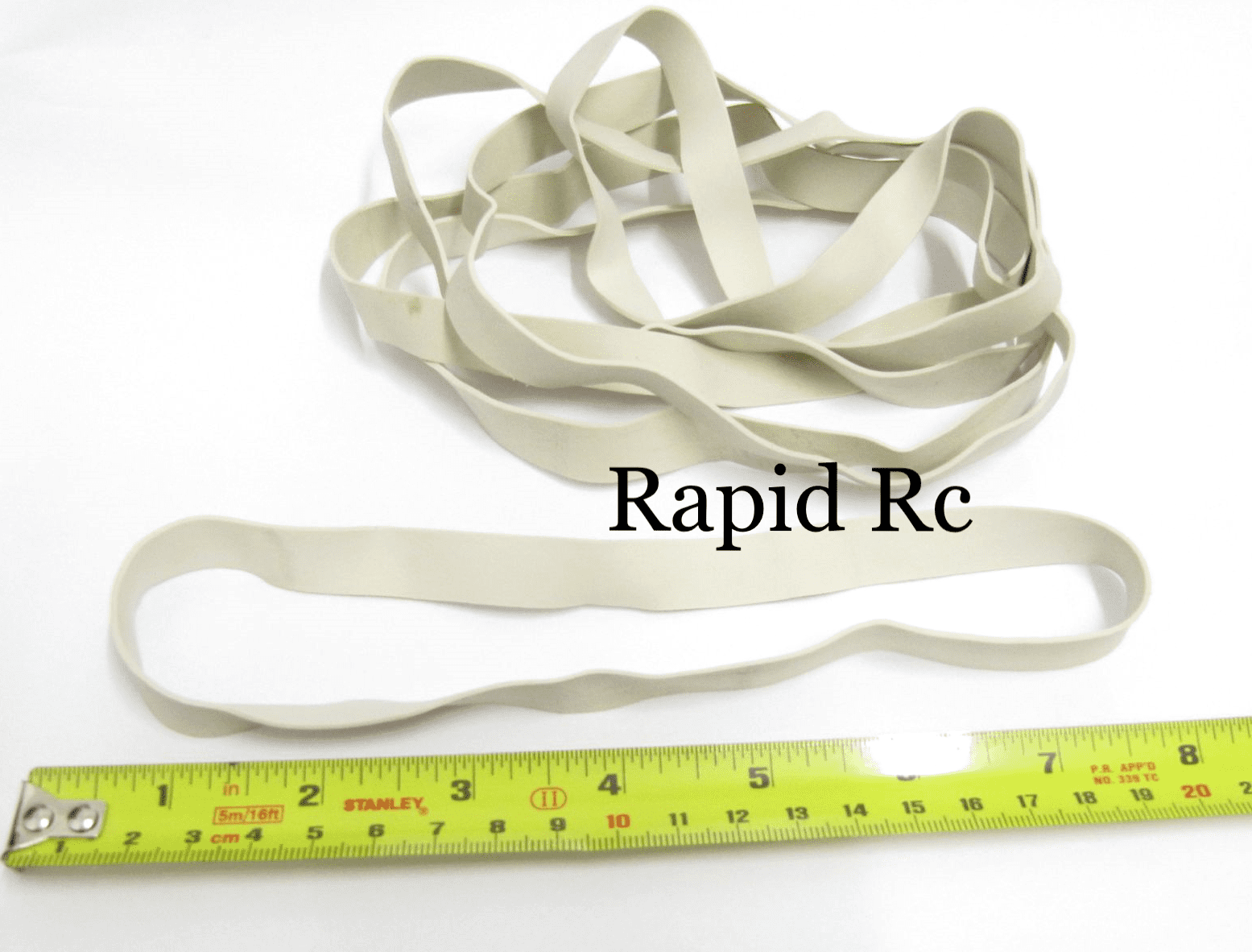 White Rc Rubber Bands 75mm 3 0ins