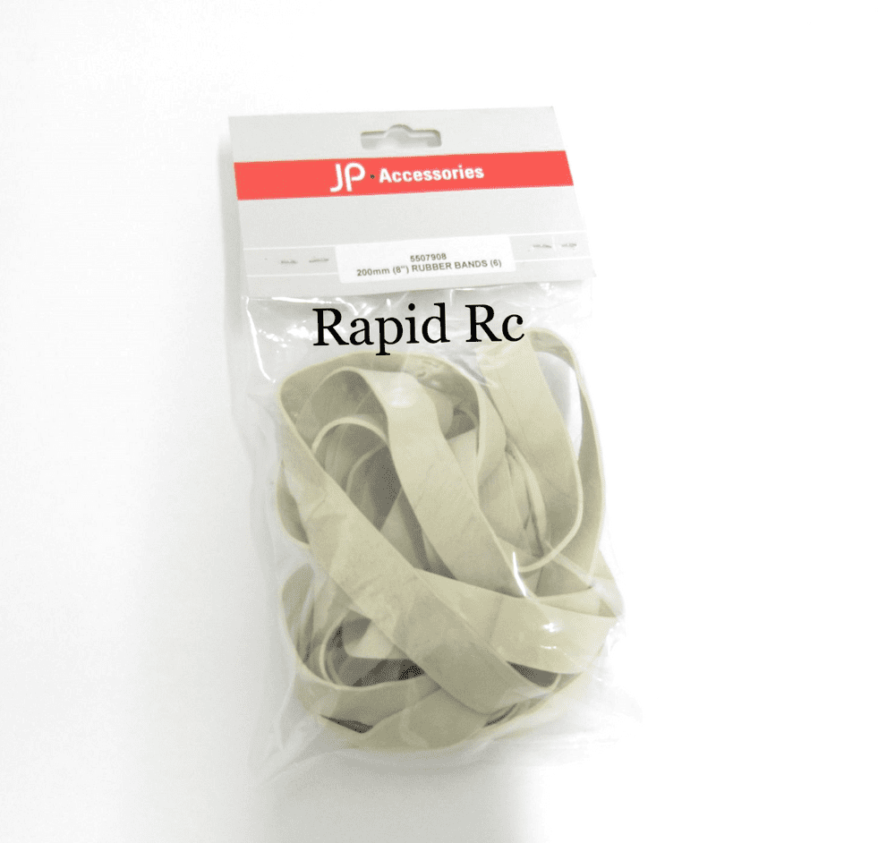 White Rc Rubber Bands 75mm 3 0ins