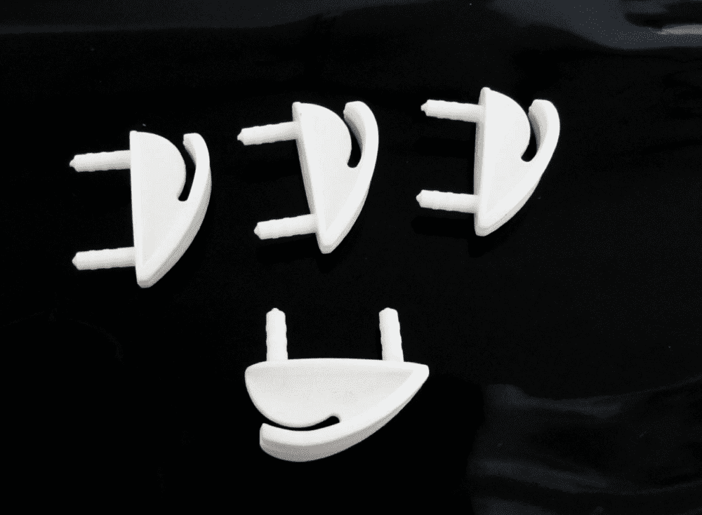 Wing Tips / Rail Skids L30xH10mm 4 pcs White