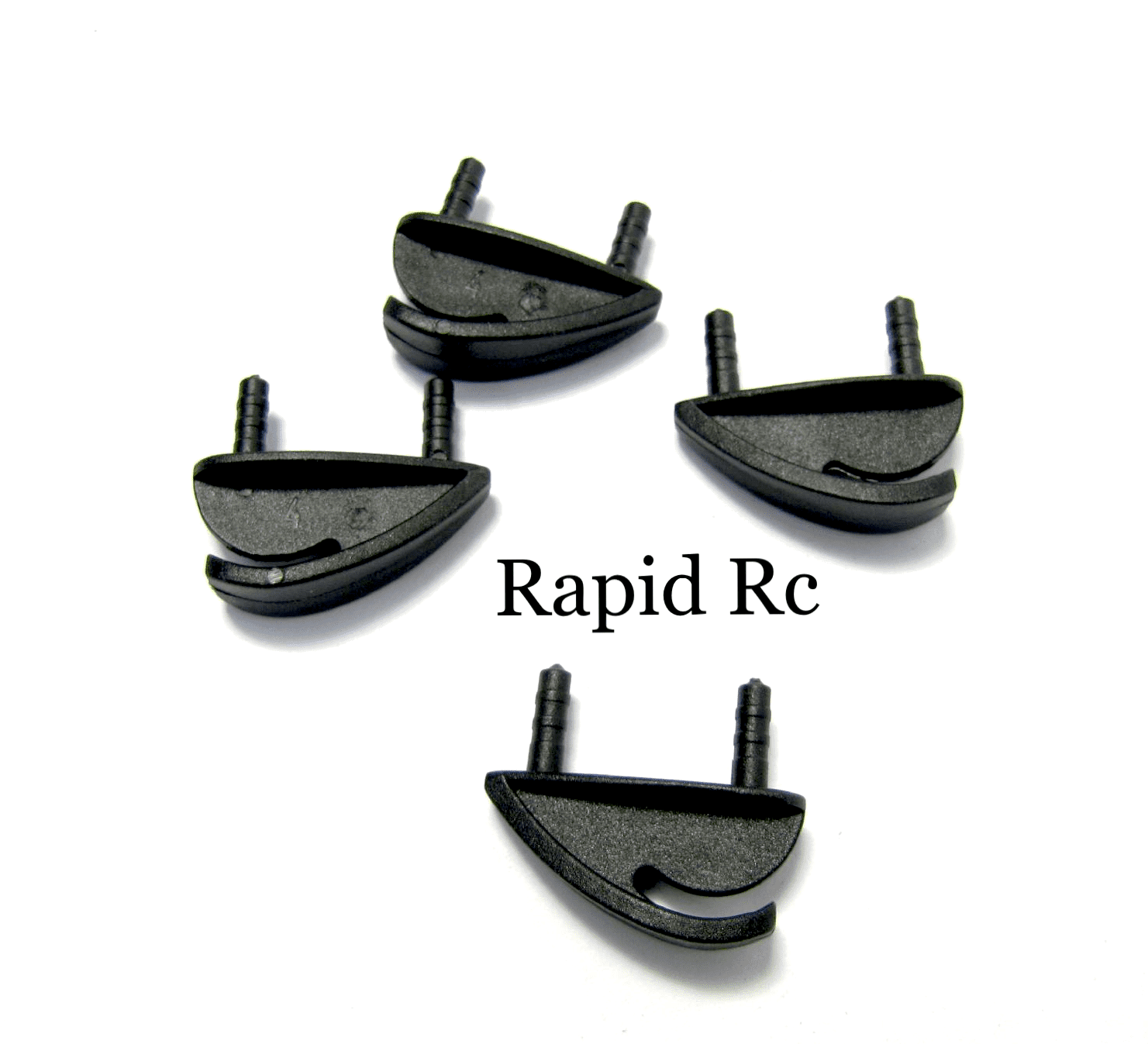 Wing Tips / Tail Skids L30xH10mm 4 pcs Black