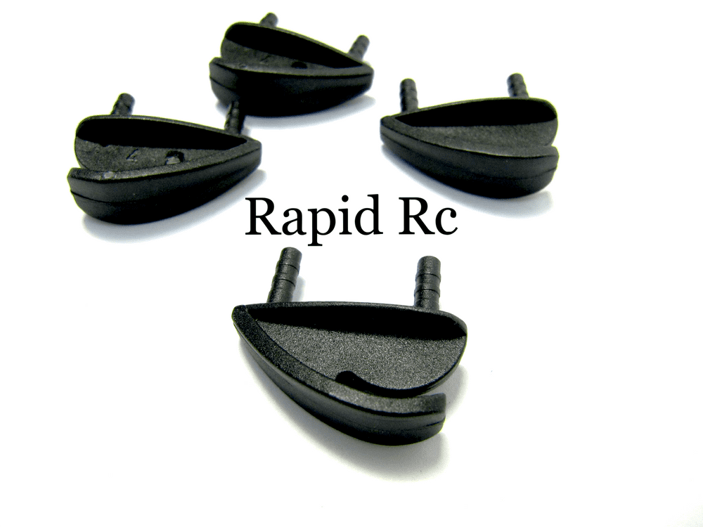 Wing Tips / Tail Skids L30xH10mm 4 pcs Black