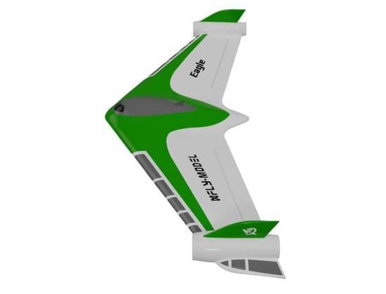 XFLY EAGLE 40MM EDF FLYING WING WITH GYRO - GREEN