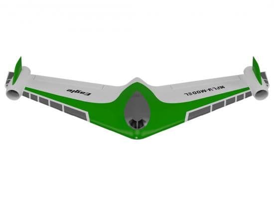 XFLY EAGLE 40MM EDF FLYING WING WITH GYRO - GREEN