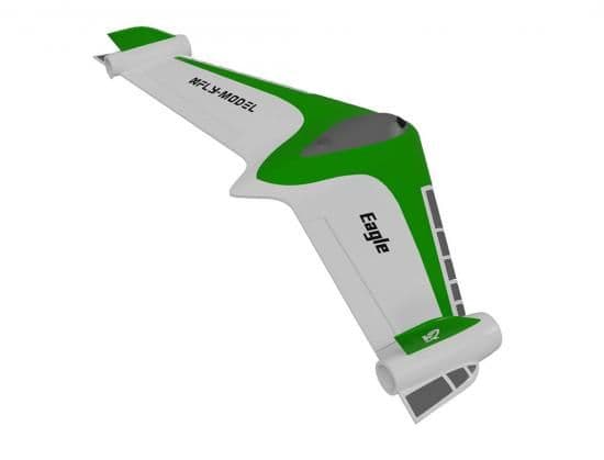 XFLY EAGLE 40MM EDF FLYING WING WITH GYRO - GREEN