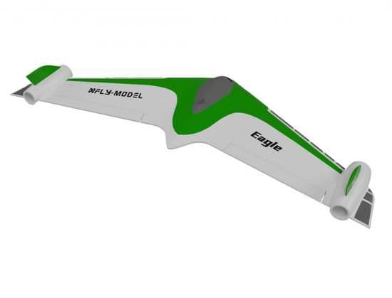 XFLY EAGLE 40MM EDF FLYING WING WITH GYRO - GREEN
