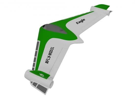 XFLY EAGLE 40MM EDF FLYING WING WITH GYRO - GREEN