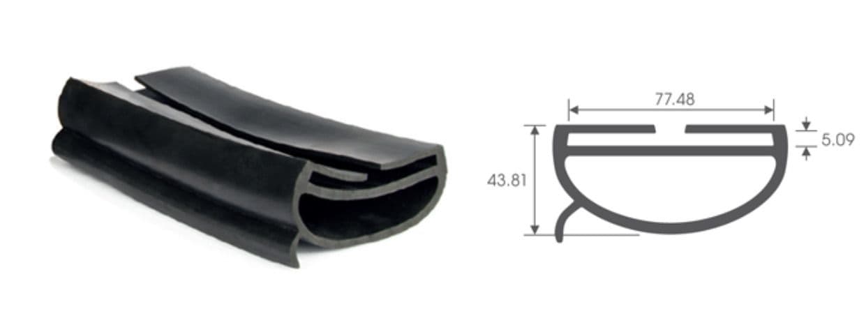 Commercial Roller Shutter Door rubber seal 20 mtr