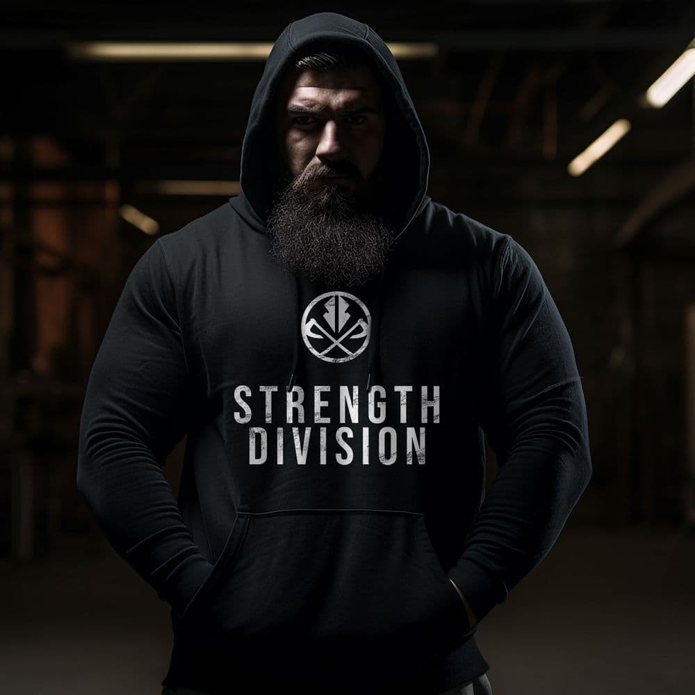 s813 strength division winter hoodie - Dusty Black
