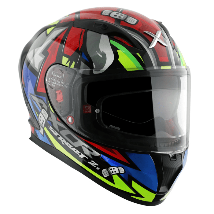 Axor Street Full Face Helmet - Hip Hop Athena Grey Mint Gloss 1