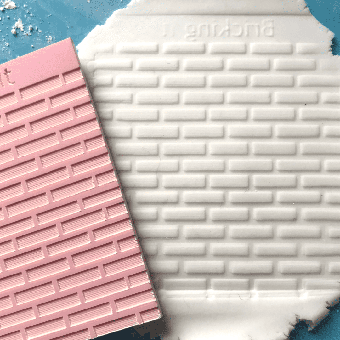 Bricking It Engraved half square stamp