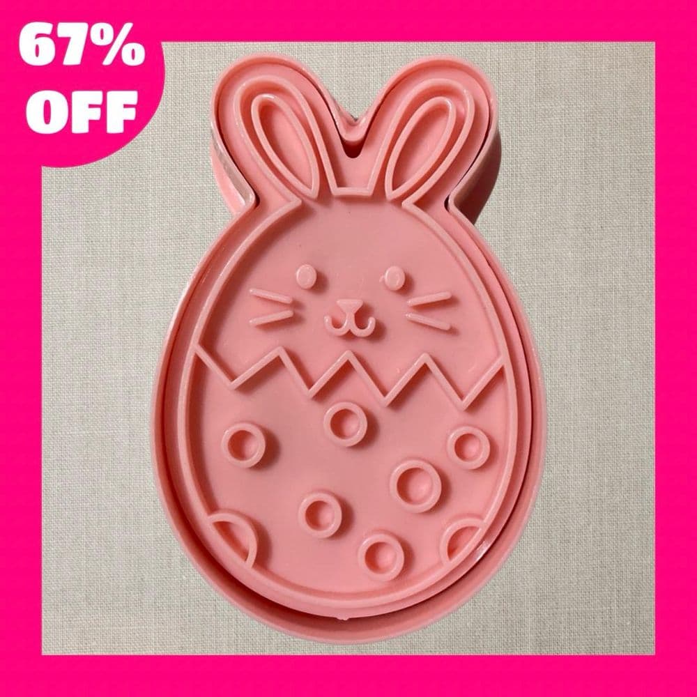 Bunny in Spotty Easter Egg Stamp and Cutter Duo