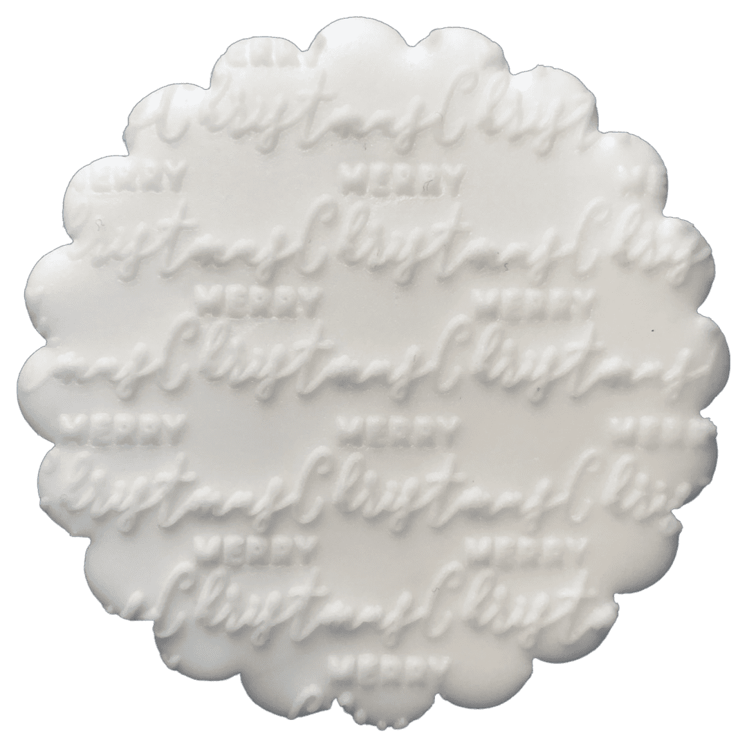 Christmas Engraved square stamp