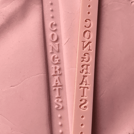 Congrats Vertical Engraved divider stamp