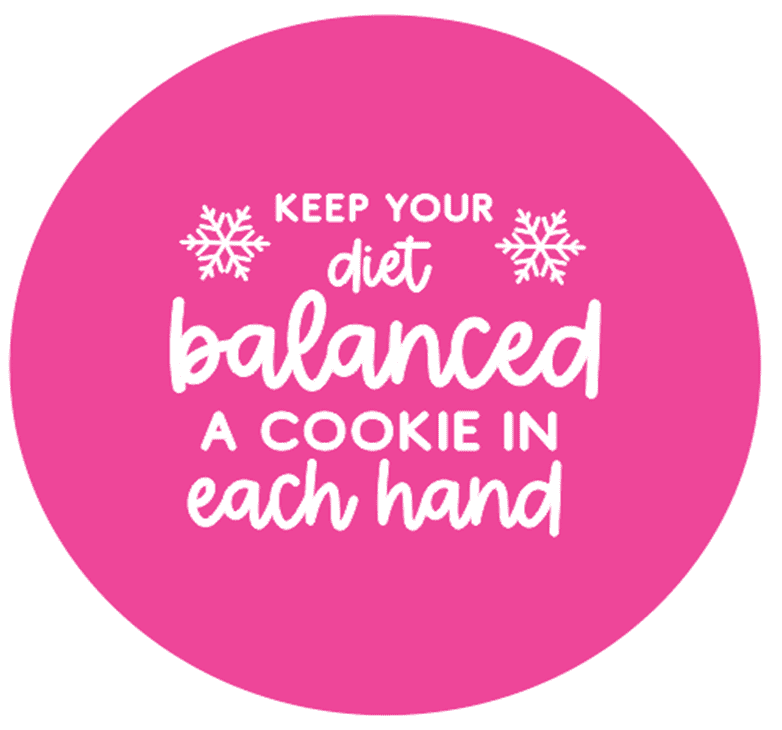 Keep your Diet Balanced Engraved circle stamp