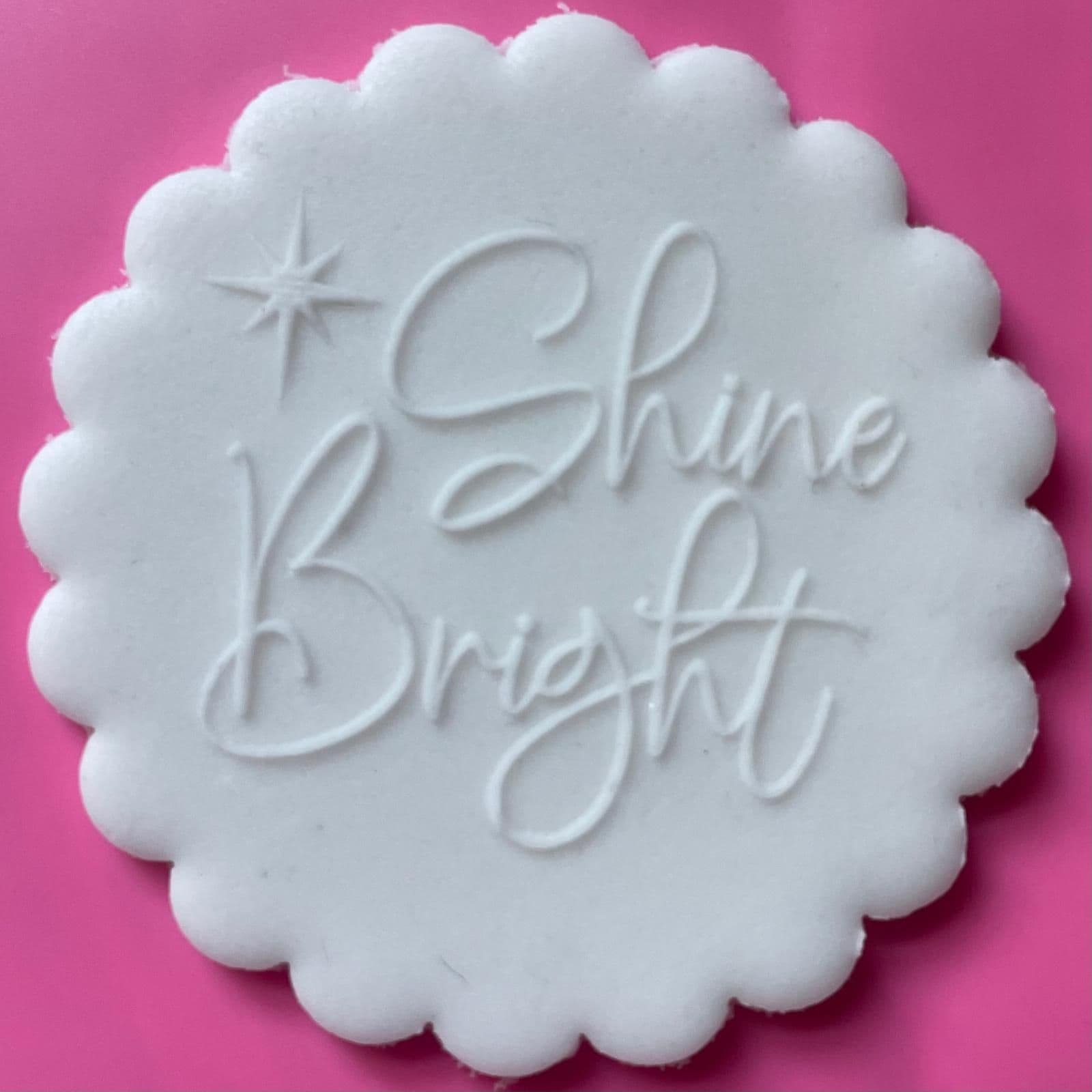 Shine Bright with Star Engraved circle stamp