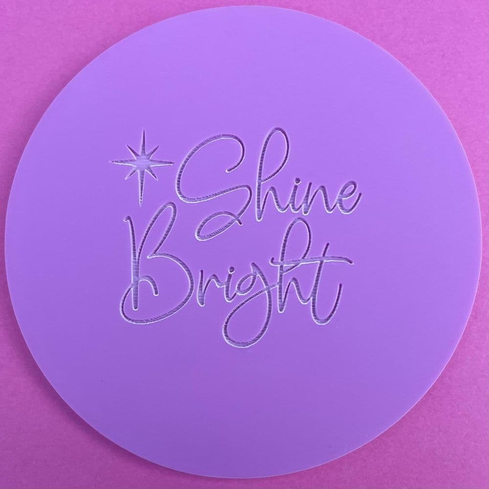 Shine Bright with Star Engraved circle stamp