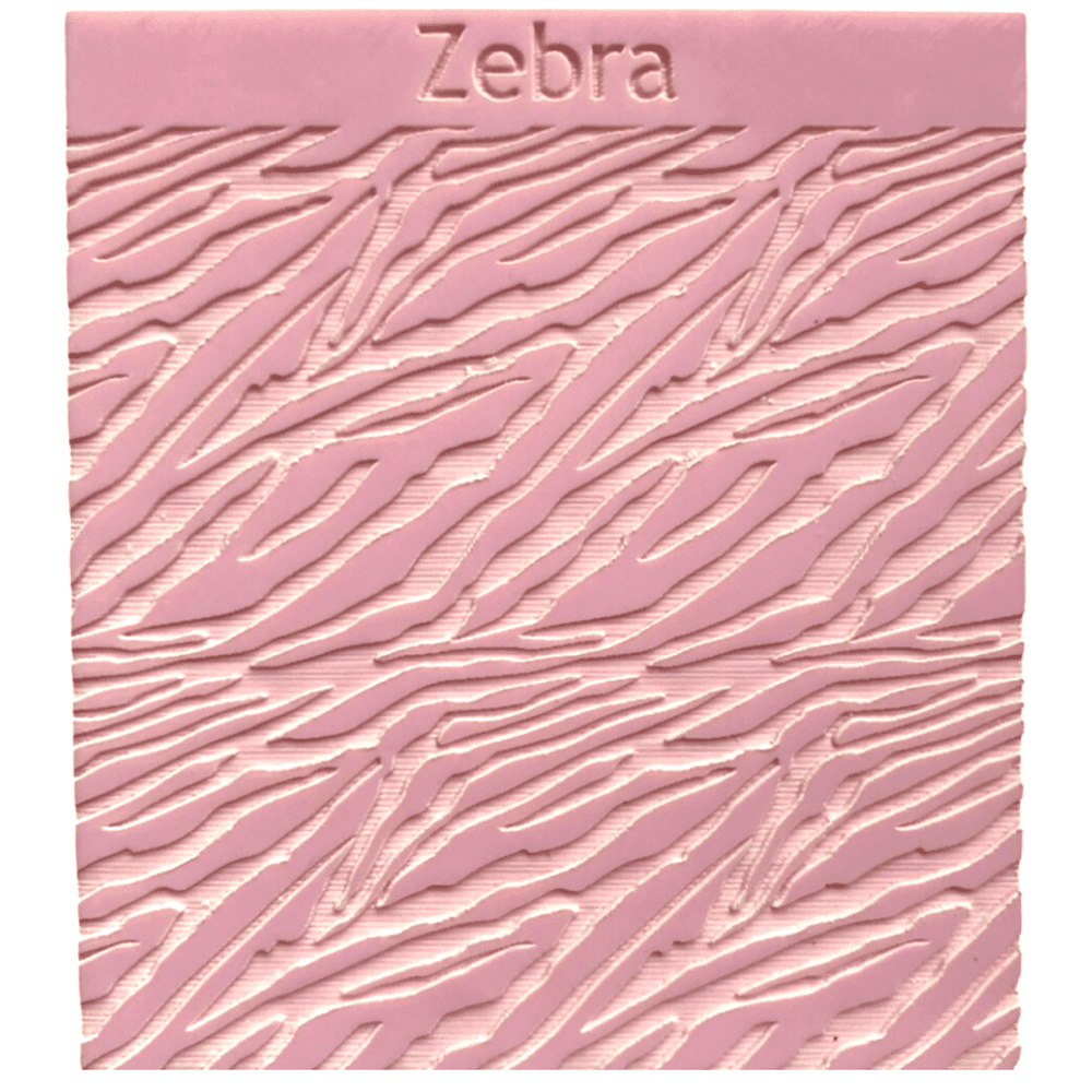 Zebra Engraved square stamp