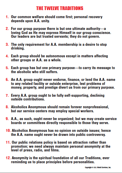 12 Traditions A3 Large
