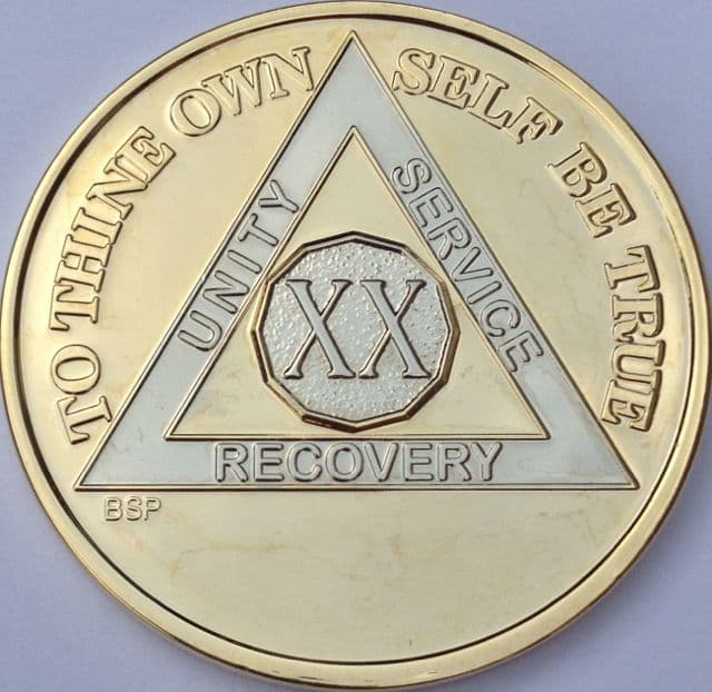 20 Year Bi Plate Gold Silver
